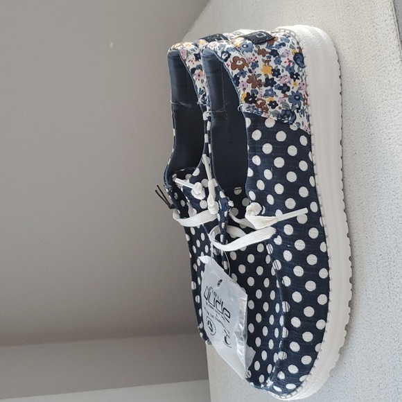Hey Dude | Shoes | Hey Dude Wendy Funk Navy Flora Dot | Poshmark